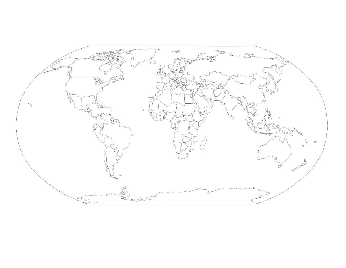 basic world map with countries
