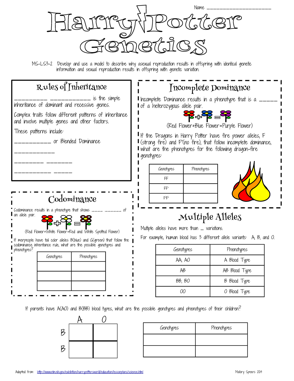Harry Potter Genetics Lesson 2-1 - ####### *0 )0 - Studocu