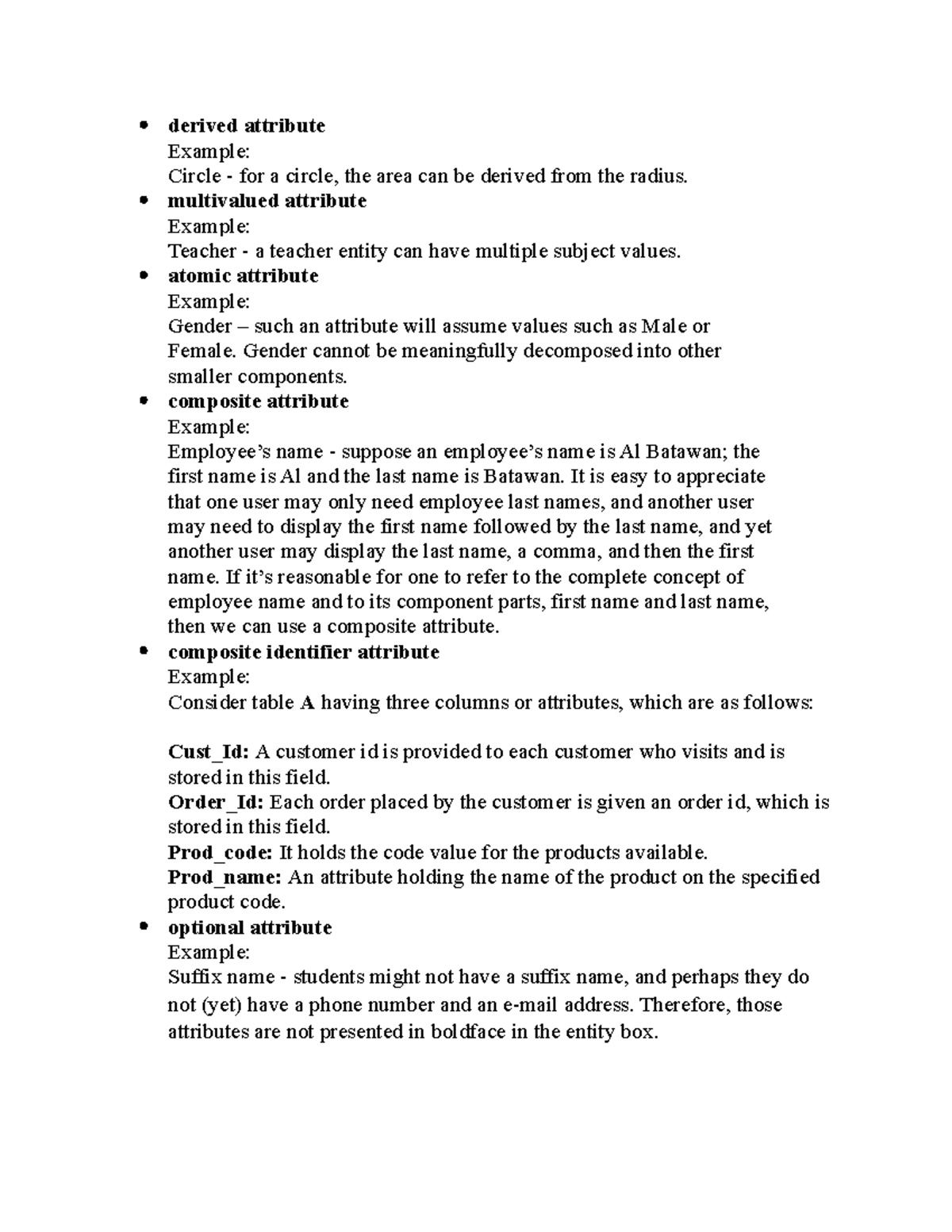 Derived attribute for database manipulation - geodetic engineering ...