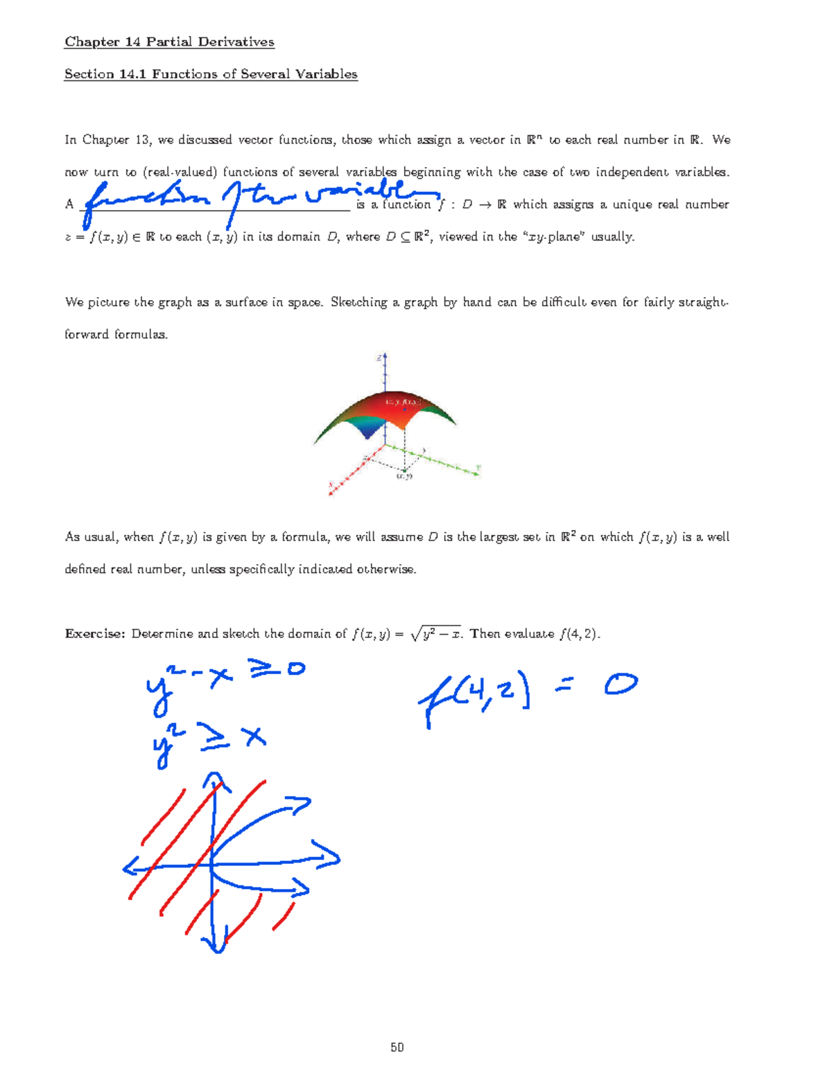 14.1 and 14.2 Notes - Taught by Dillon Hansen. - Chapter 14 Partial ...