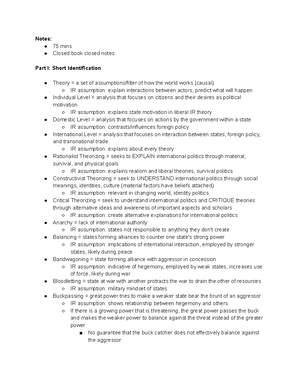 In-Class Activity - This is an in-class assignment. - A paragraph or so ...