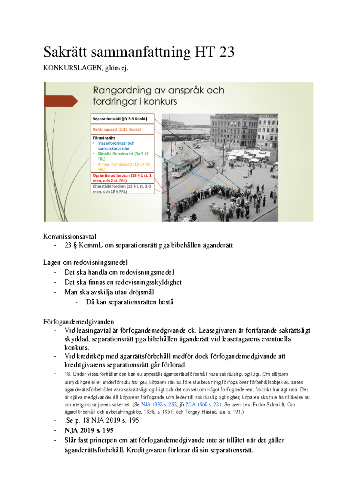 Sakrätt sammanfattning HT 23 - Google Dokument - Sakrätt sammanfattning ...