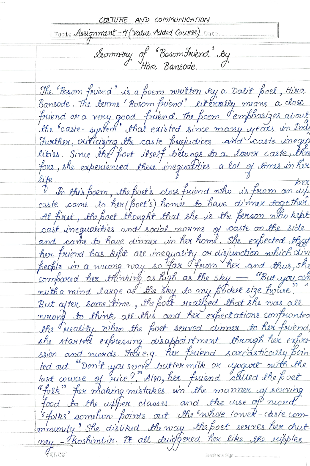 Durga Acharya 348 VAC - Notes history - COLTURE AND cOMMUNICATION Topic ...