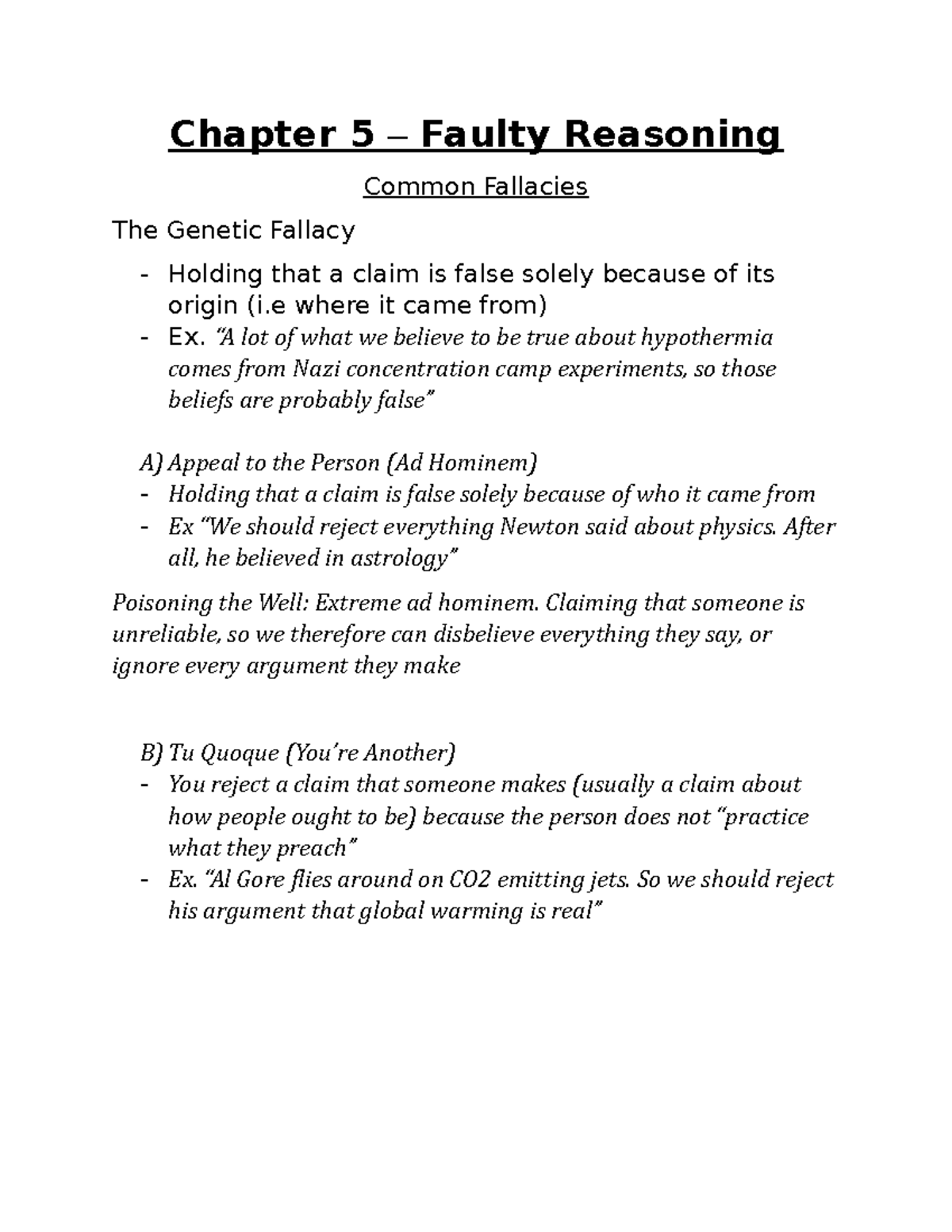 Philosophy Chapter 5 Faulty Reasoning Chapter 5 Faulty Reasoning philosophy-chapter-5-faulty-reasoning-chapter-5-faulty-reasoning