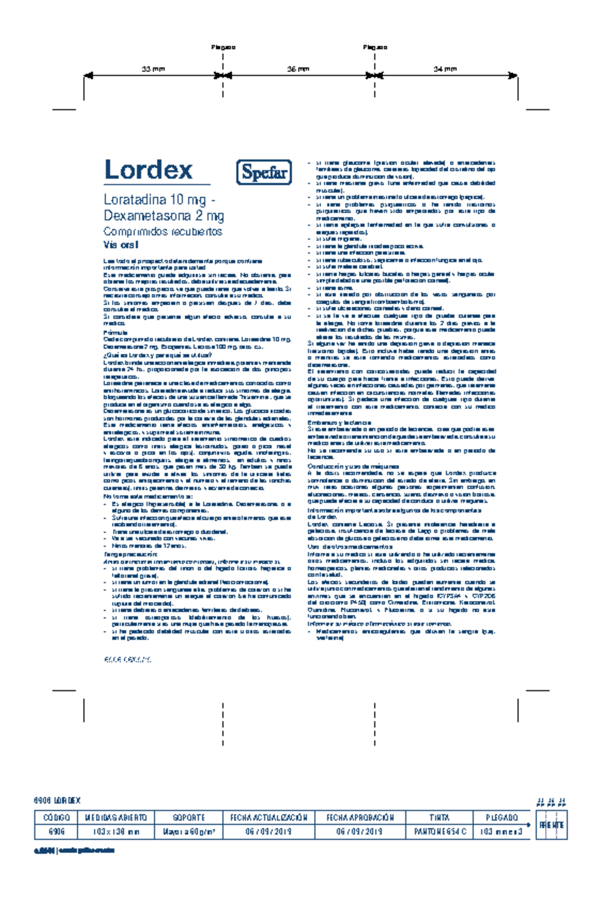 6906 Lordex Prospecto 06 09 19 - Lordex Loratadina 10 mg - Dexametasona ...