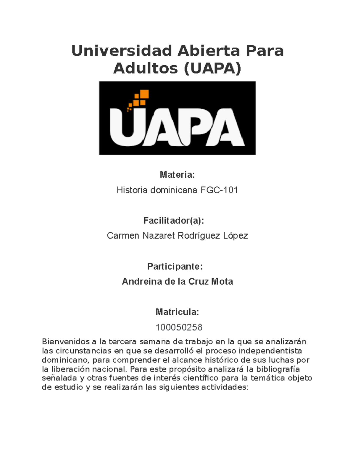Semana III - Estudiar los acontecimientos ocurridos en la parte Este de ...
