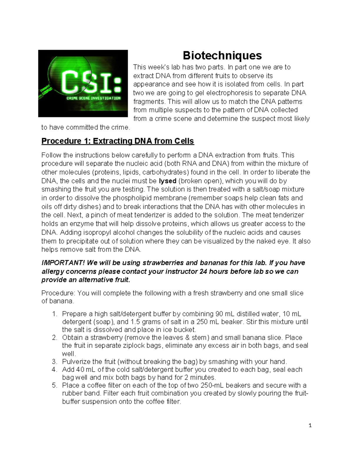 Lab 10 - Biotechniques & CSI updated Nov 8 - Tagged - Biotechniques ...