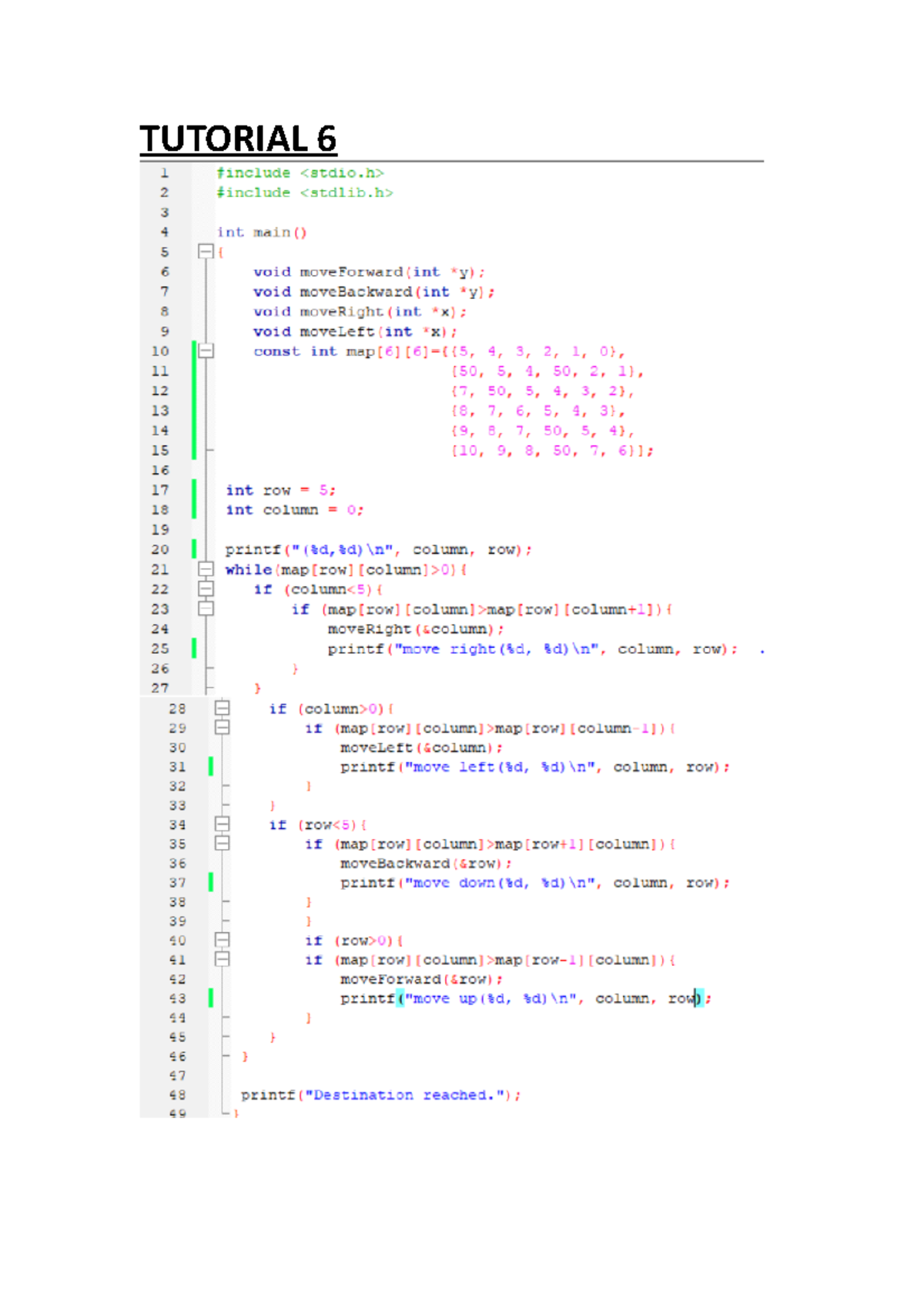 A165100 - Solutions to Tutorial 5. - BAHASA PENGATURCARAAN - TUTORIAL 6 ...