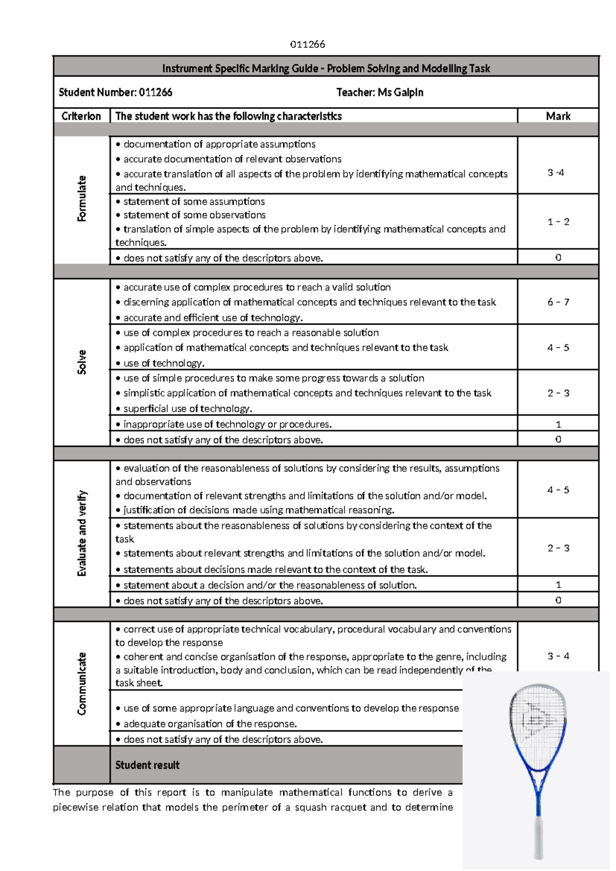 011266 Methods IA1 PSMT 2023 - Instrument Specific Marking Guide - Problem Solving and Modelling ...