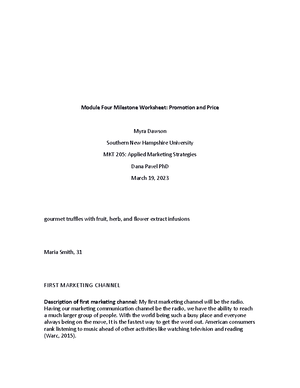 Module 2 assignment - Module Two Assignment Myra Dawson Southern New ...
