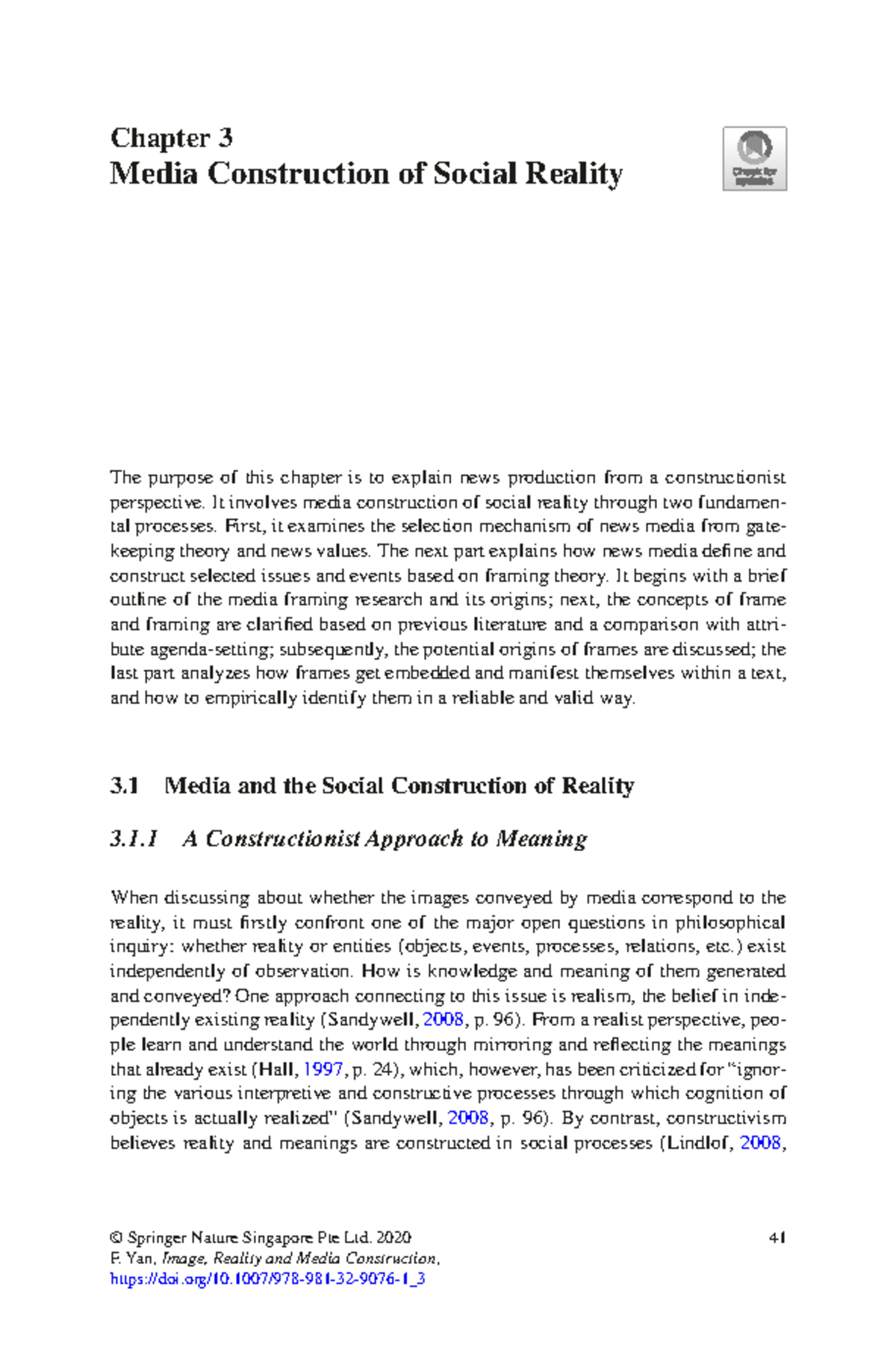 Media Construction of Reality - © Springer Nature Singapore Pte Ltd. 2020 41 F. Yan, Image ...