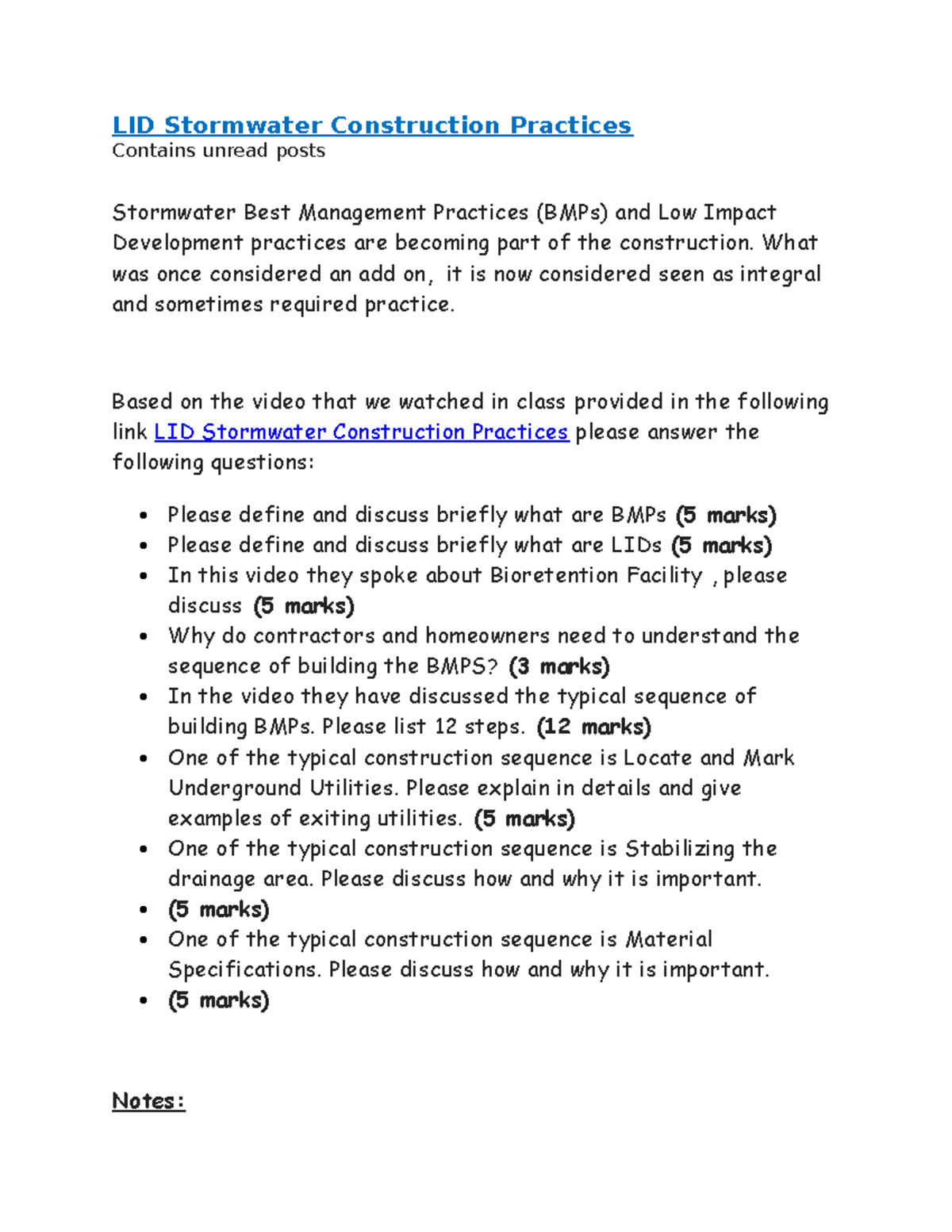 Discussion 4 LID Stormwater Construction Practices - LID Stormwater ...
