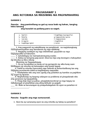 Lesson PLAN Filipino - Pagsulat ng Talata - Republic of the Philippines ...