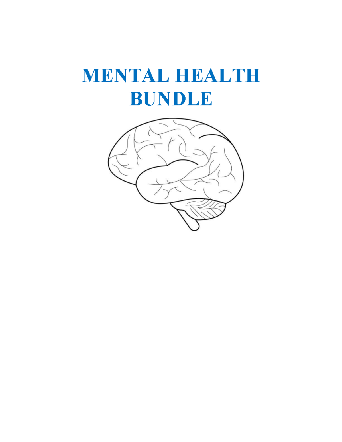 MH Bundle Complete - MENTAL HEALTH BUNDLE THERAPEUTIC COMMUNICATION ...