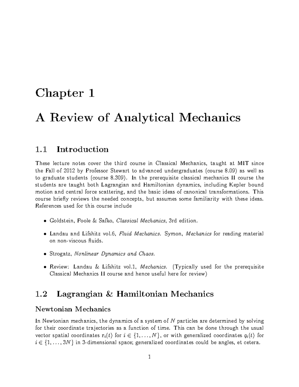MIT8 09F14 Chapter 1 - It contains classical mechanics basics ...