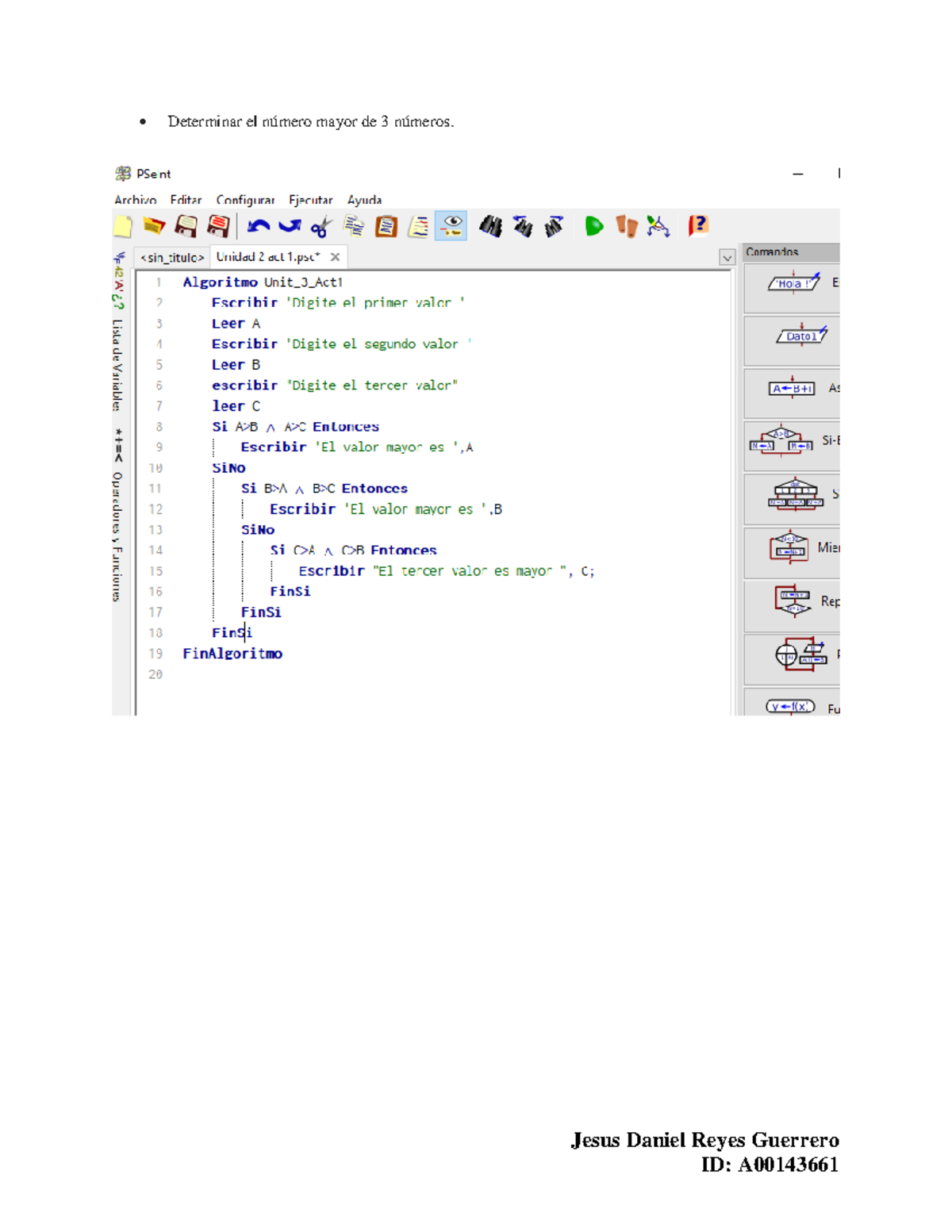 Programa 3-1 - 22 - hola - Jesus Daniel Reyes Guerrero ID: A Determinar ...