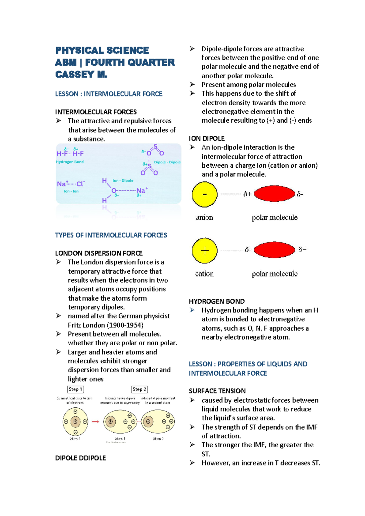 Physical- Science - PHYSICAL SCIENCE ABM | FOURTH QUARTER CASSEY M ...