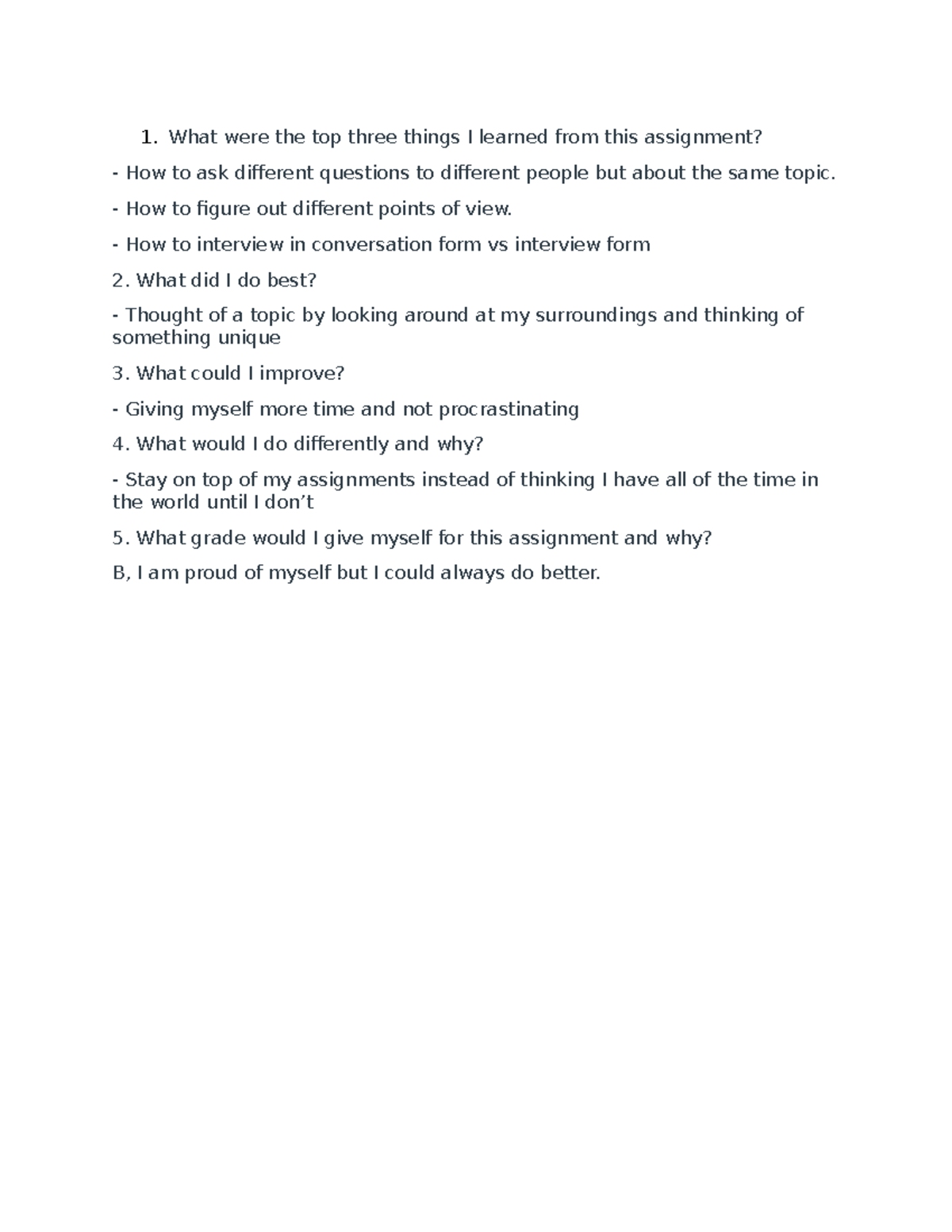 Enterprise reflection - What were the top three things I learned from ...