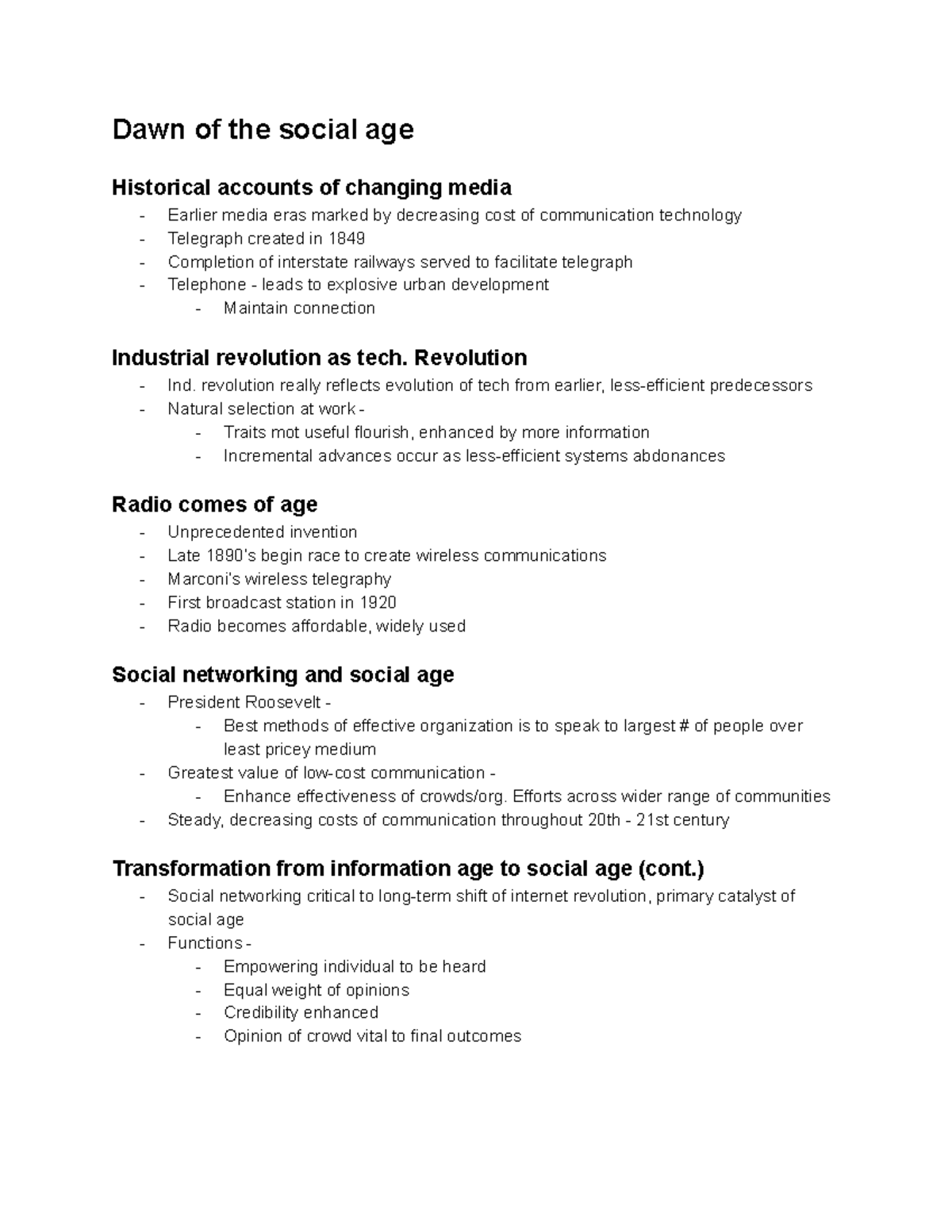 9 1 - dawn of the social age - Google Docs - Dawn of the social age ...