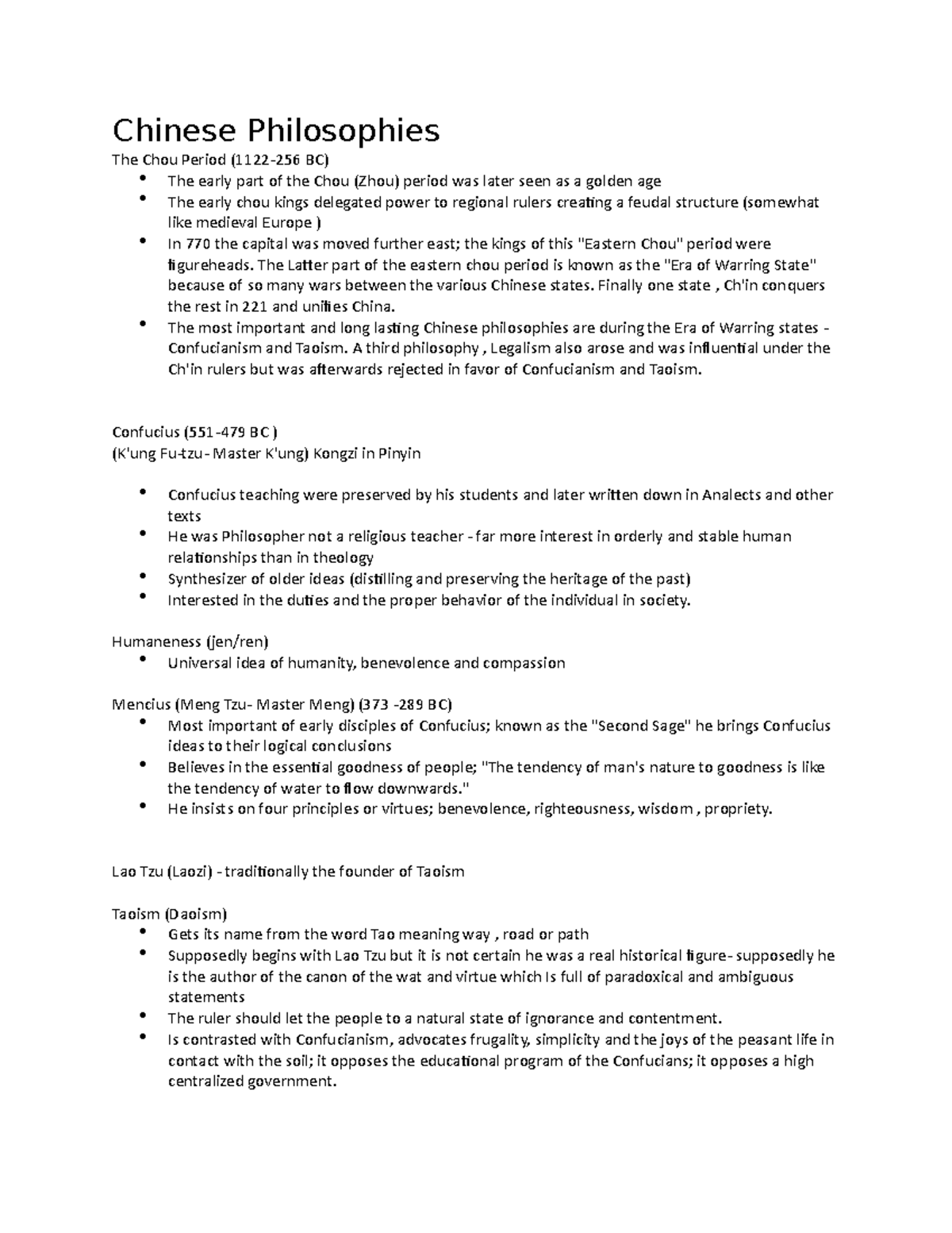 Chinese Philosphies - Cengage Advantage Books: World History: Before ...