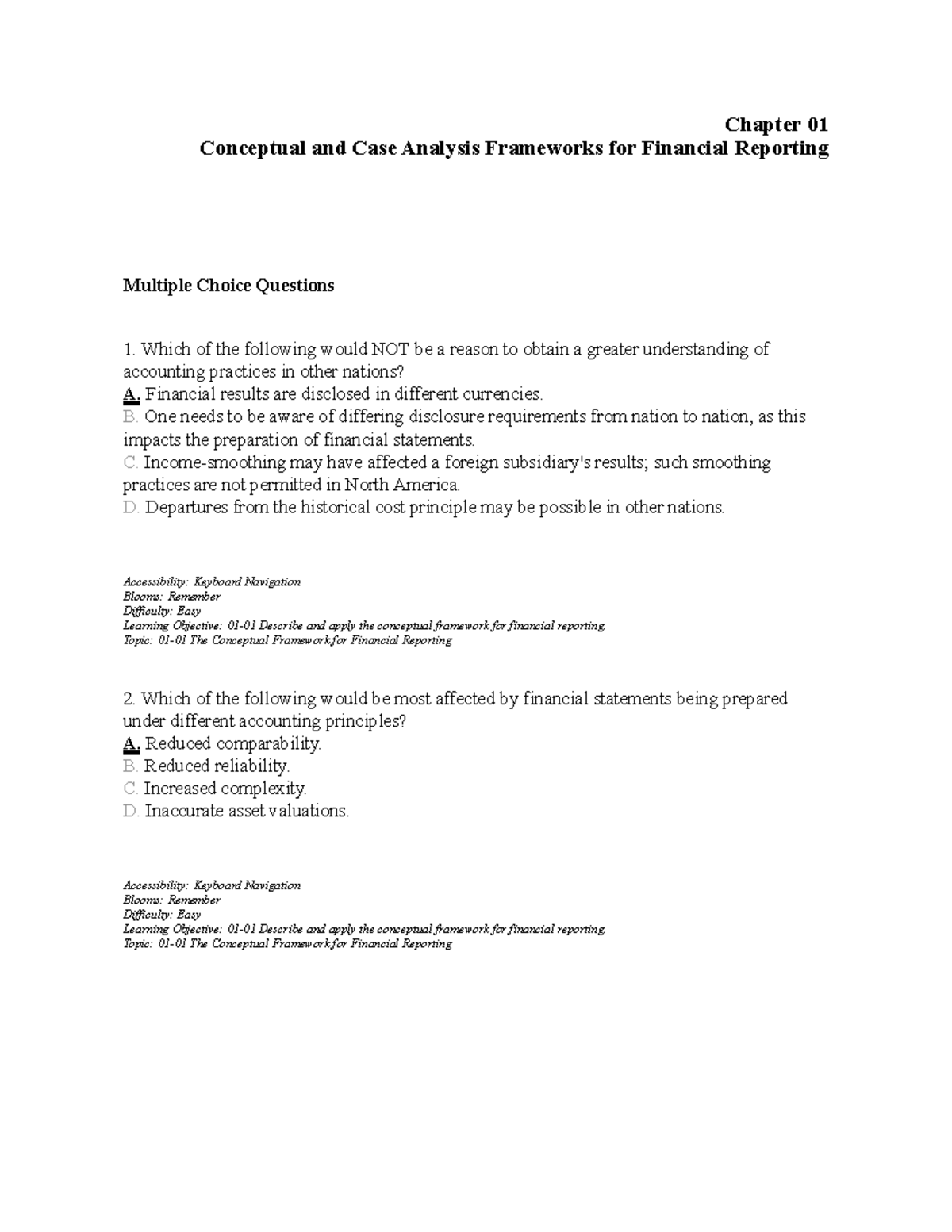 Chap001 - accounting - Chapter 01 Conceptual and Case Analysis ...