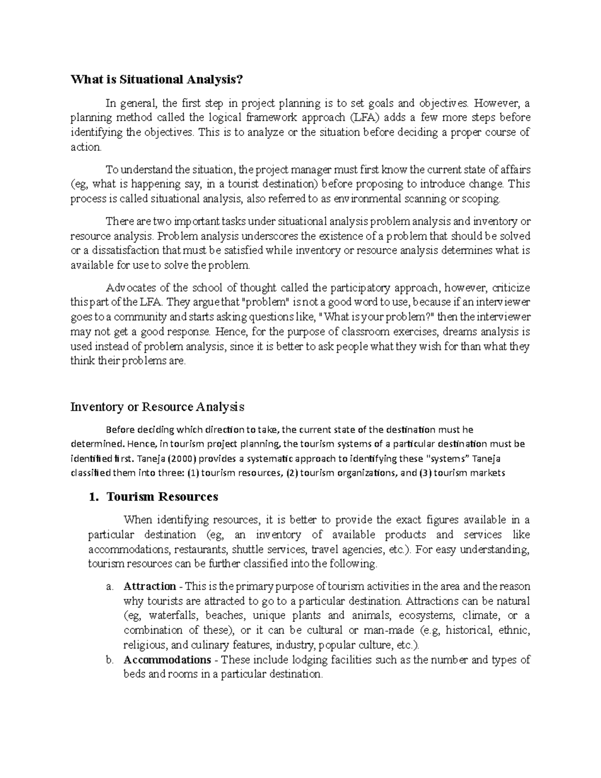 Lesson 10 Situational Analysis - What is Situational Analysis? In ...