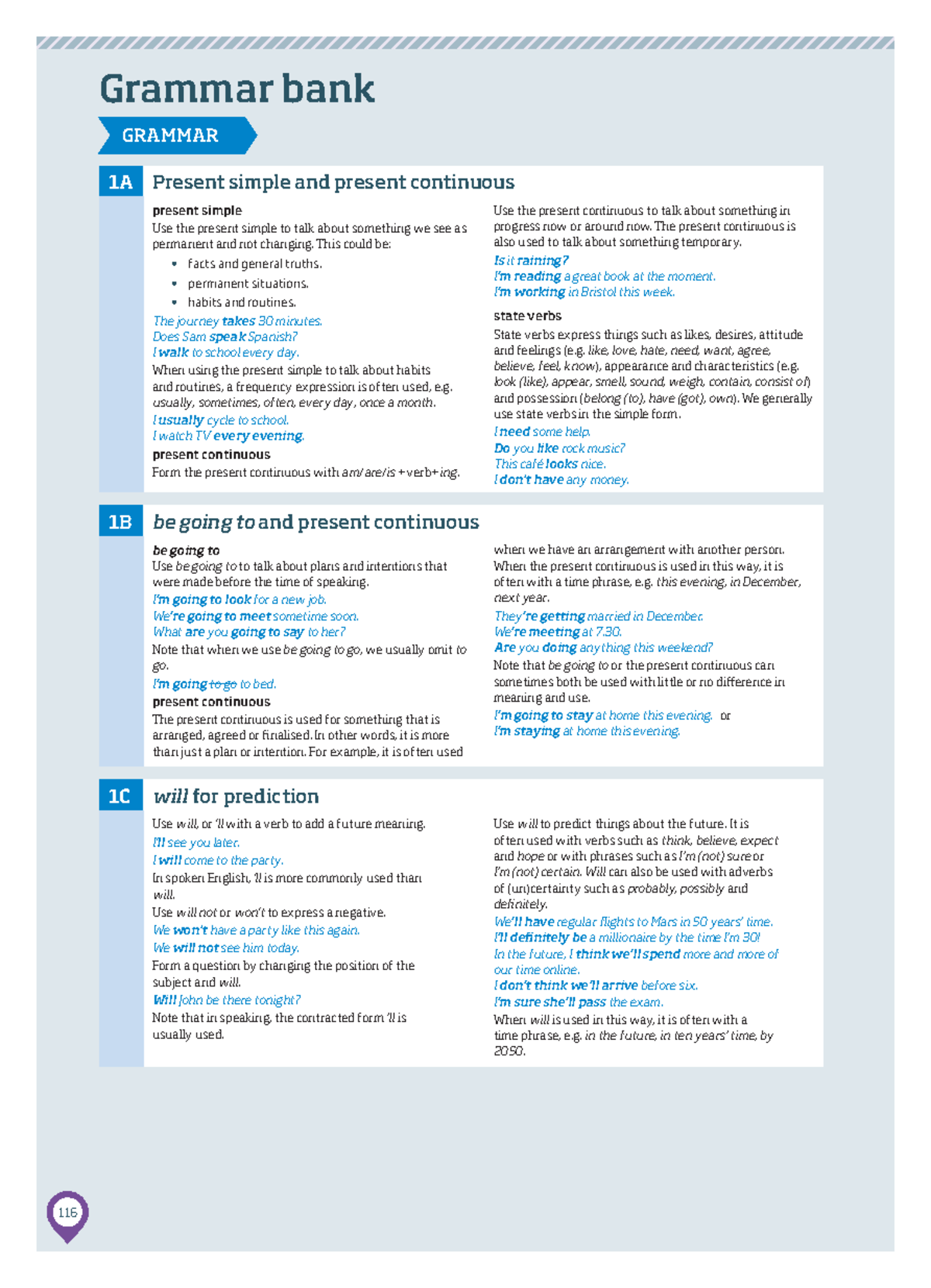 Grammar and Vocabulary bank pre intermediate 01 - Grammar bank GRAMMAR ...