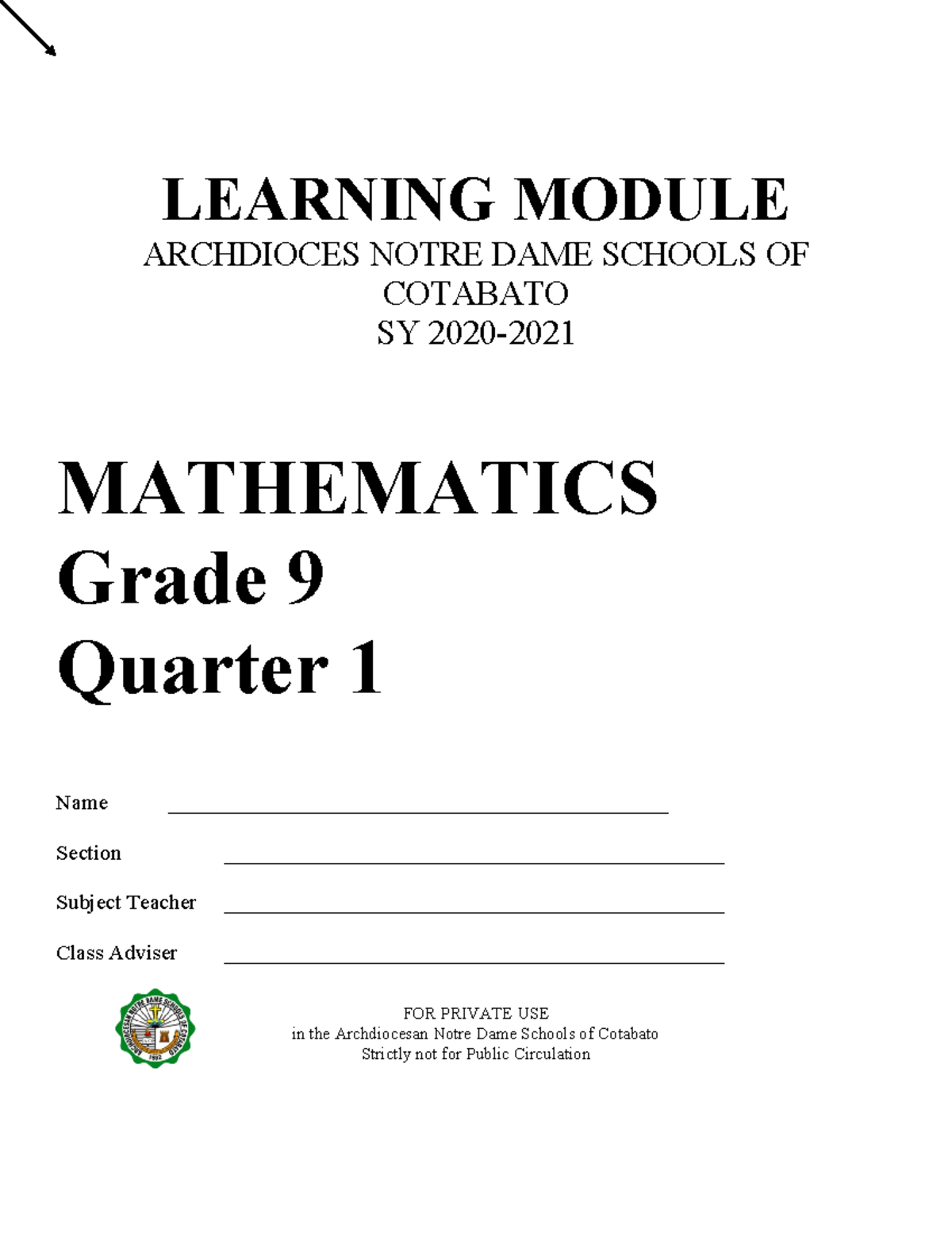 Scribd.vdownloaders.com learning-module-mathematics-grade-9-quarter-1 ...