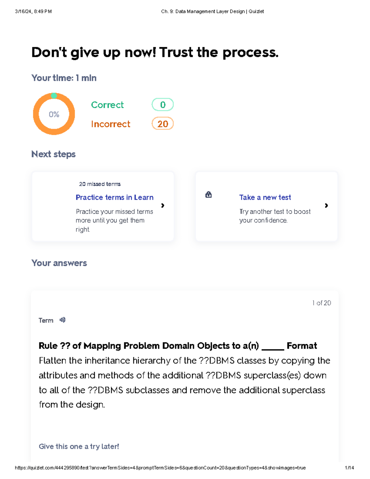 Ch. 9 Data Management Layer Design Quizlet chooces - Don't give up now! Trust the process. Your ...