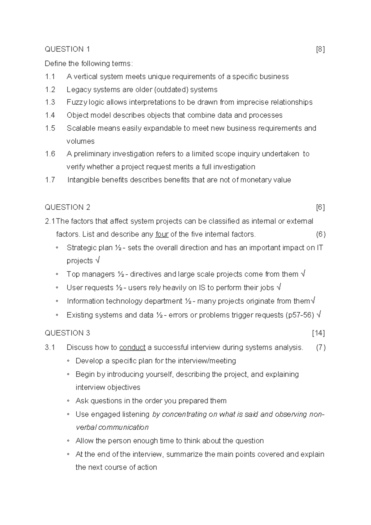 Summative Assessment A memo - QUESTION 1 [8] Define the following terms ...