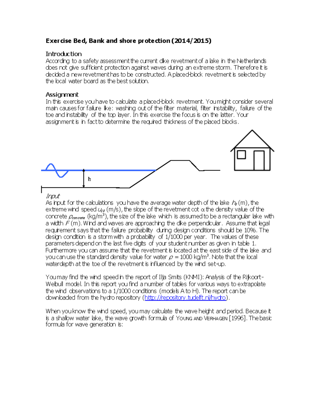 Seminar assignments - exercise bed bank and shore protection - Exercise ...