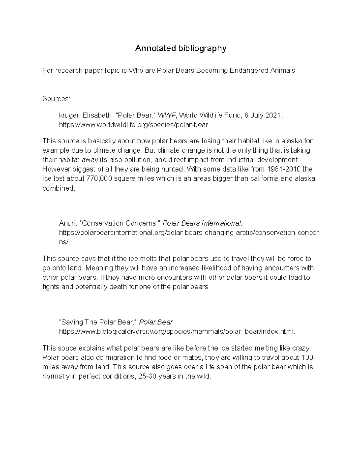 Annotated bibliography assignment - Annotated bibliography For research ...