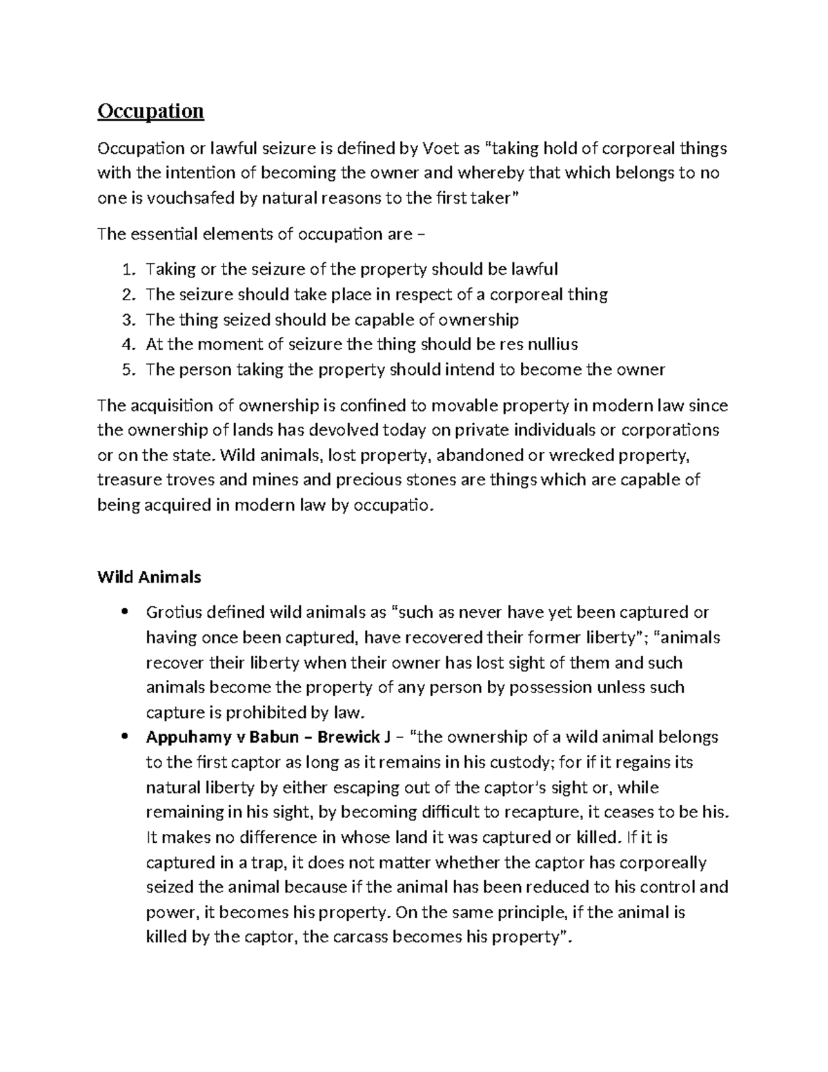 Occupation - refer this document - Occupation Occupation or lawful ...
