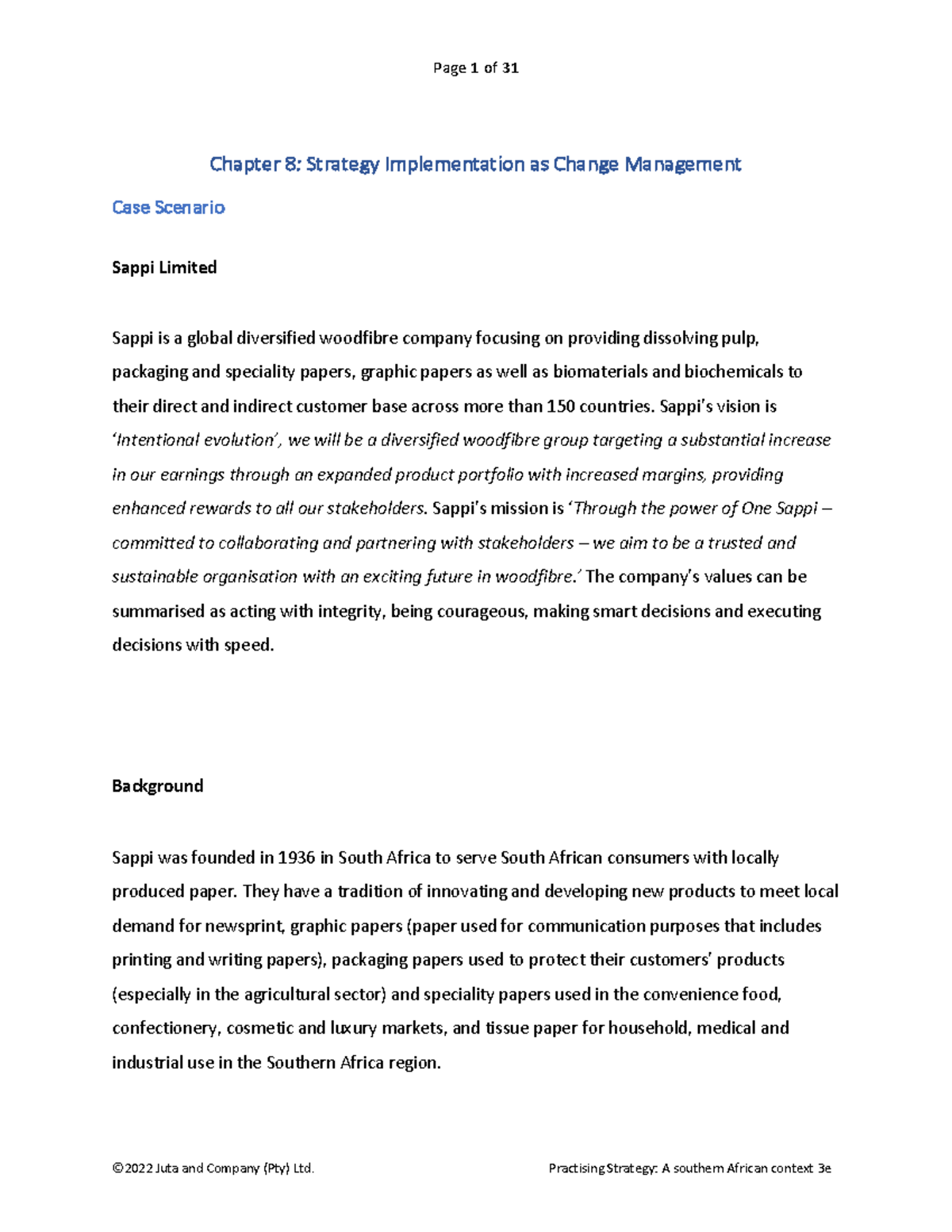 MNG3702 Chapter 8 Additional learning material 1 - Chapter 8: Strategy ...