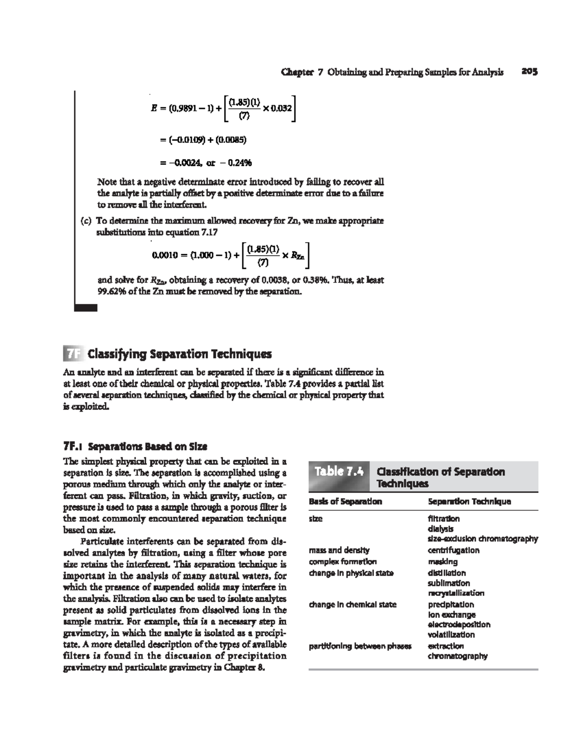Classifying Separation Techniques - Analytical Chemistry - Studocu