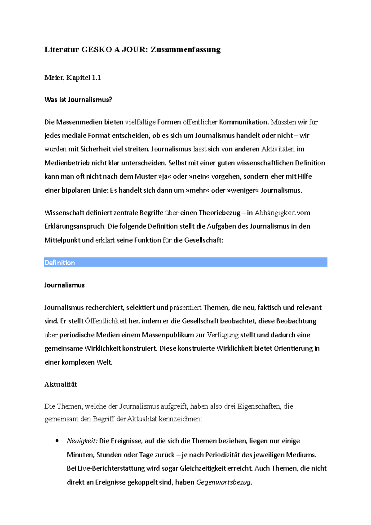 Literatur Gesko A JOUR - Mitschrift - Literatur GESKO A JOUR ...