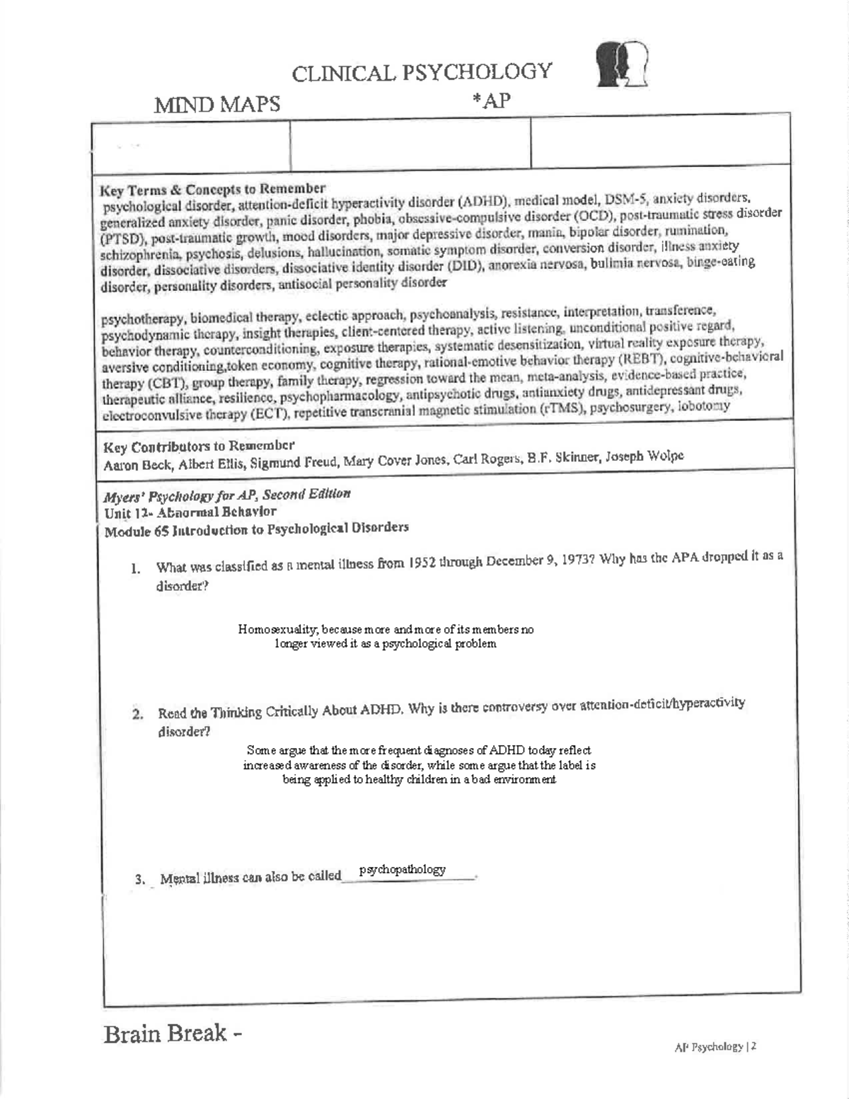 Modules 65-70 - PSYC 1000 - Studocu