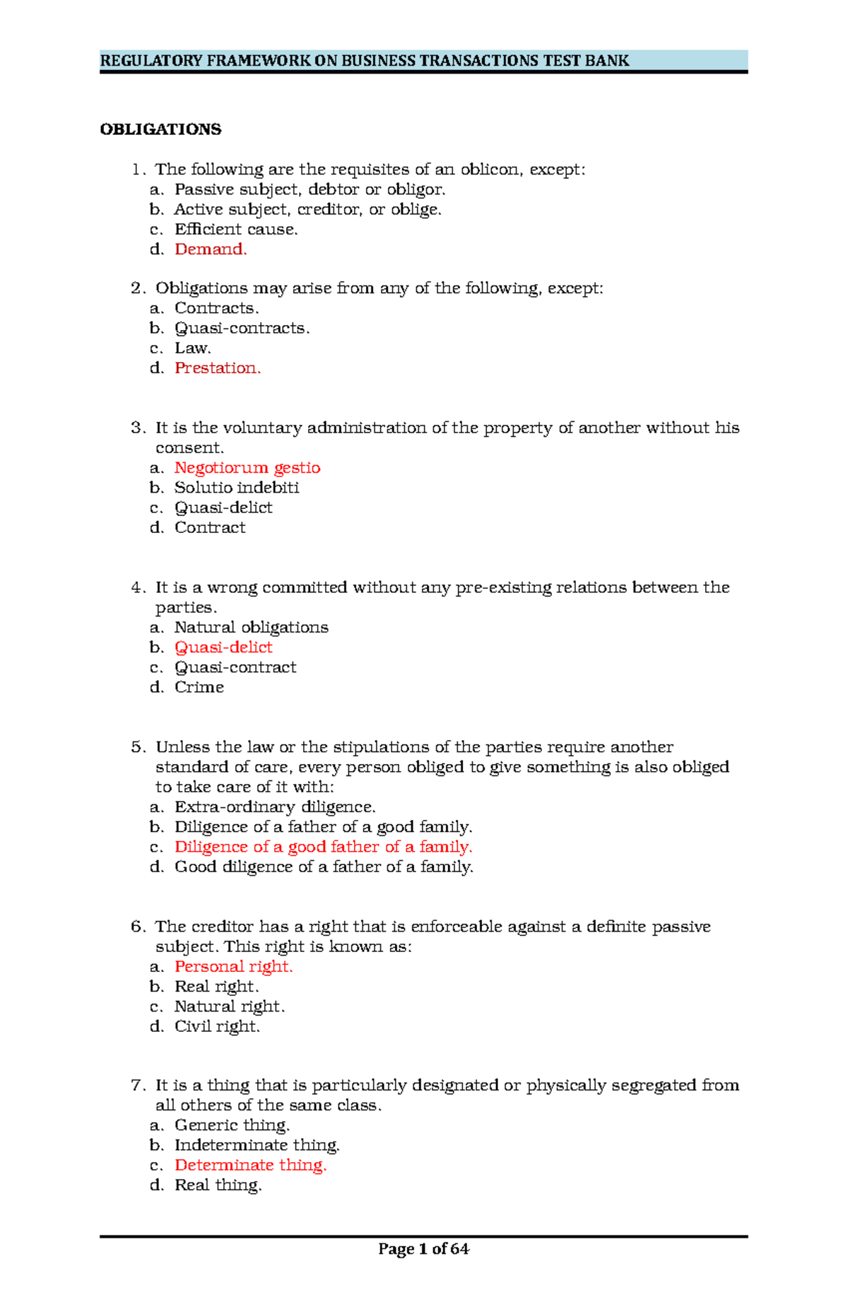 Docx - Reviewer - OBLIGATIONS The following are the requisites of an ...