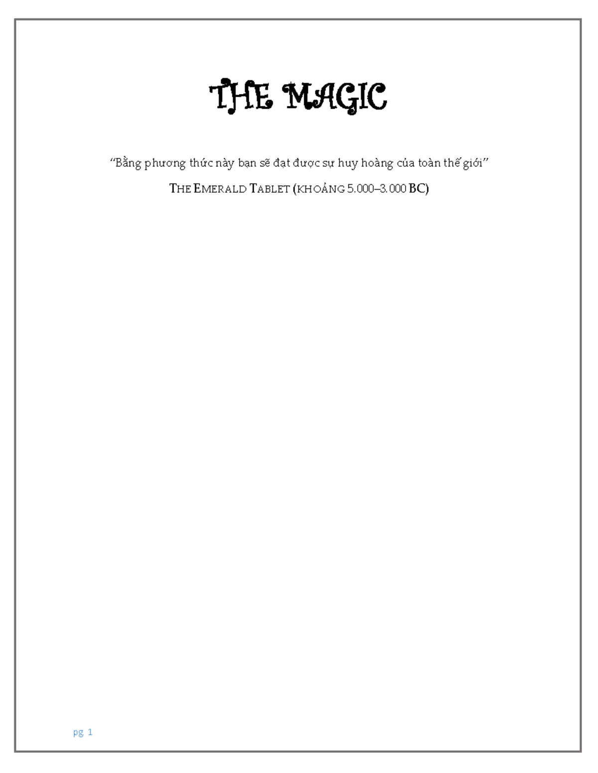 The-Magic - Định giá - THE MAGIC “Bằng phương thức này bạn sẽ đạt được ...