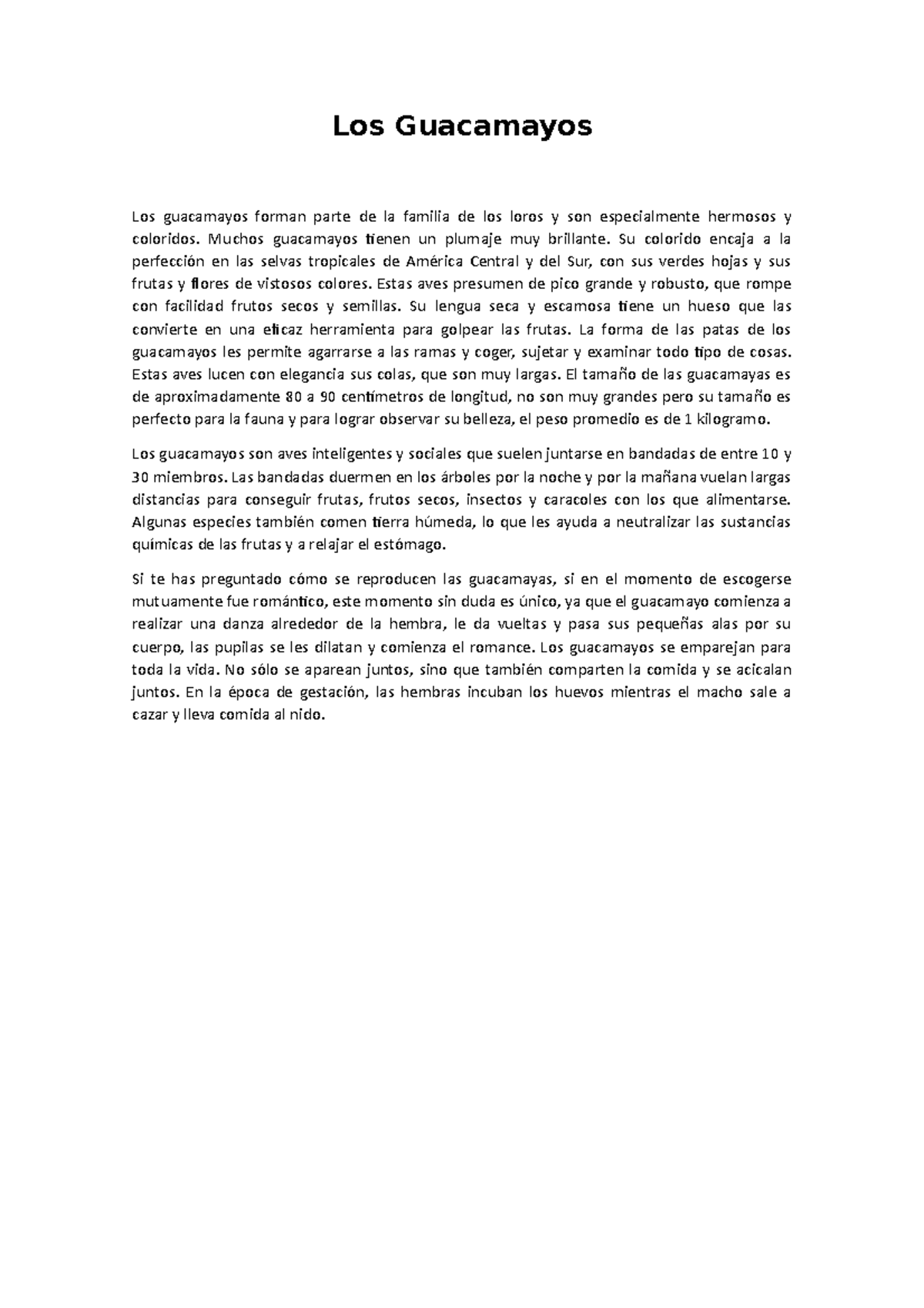 Los Guacamayos - animales en peligro de extincion - Los Guacamayos Los ...