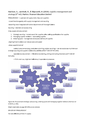 Logistics management notes - LOGISTICS MANAGEMENT Notes 1. INTRODUCTION ...