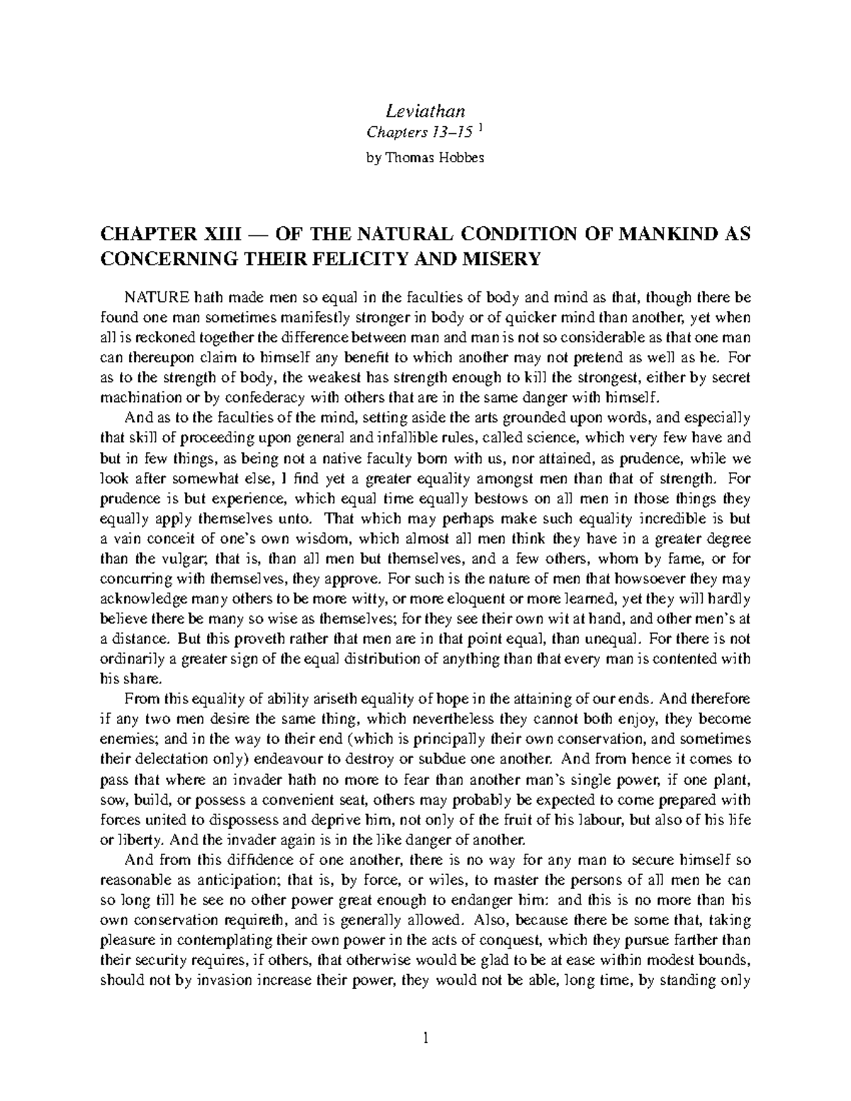 Leviathan Xiii Xv - This is extra information which may help ...