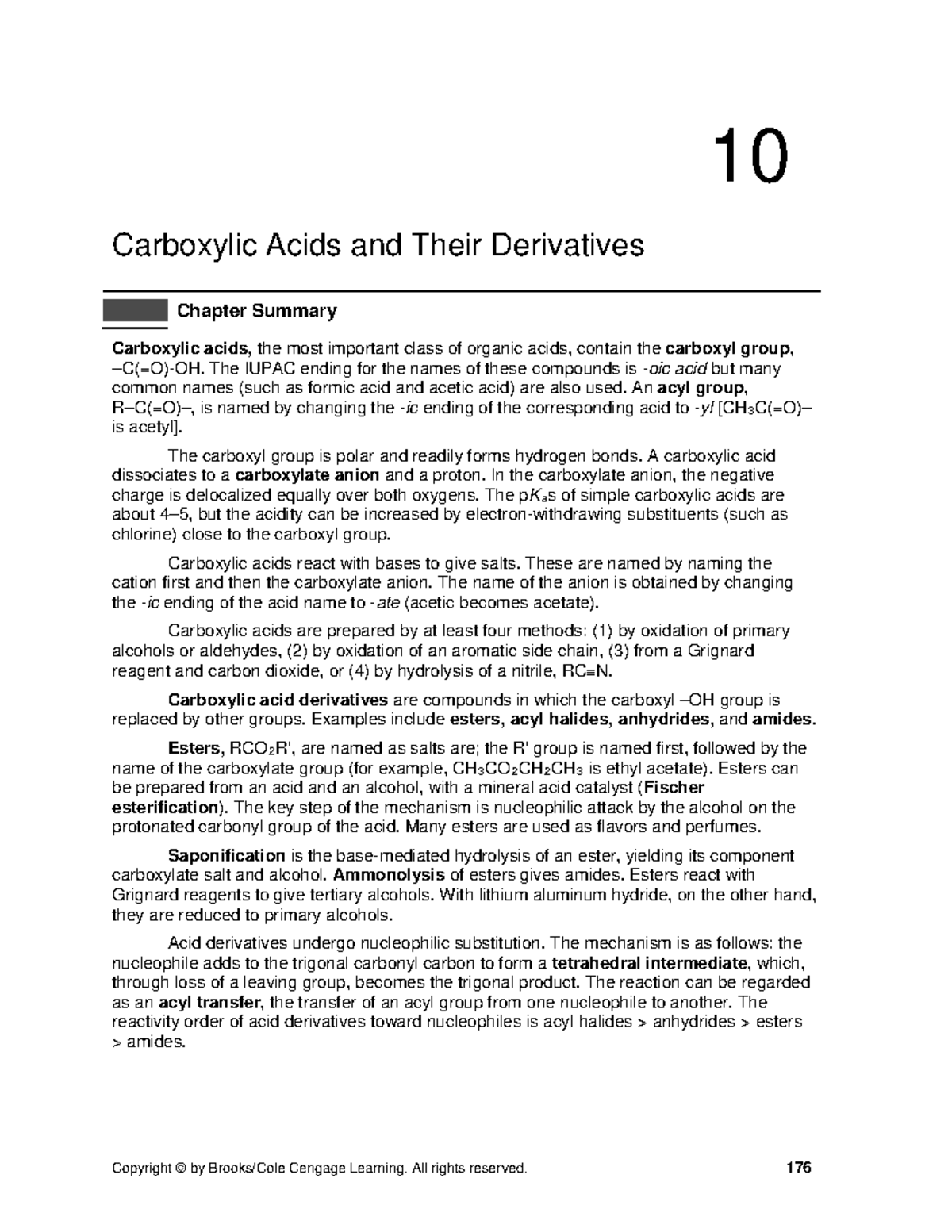 13e Hart AISE Chapter 10 - 10 Carboxylic Acids and Their Derivatives ...