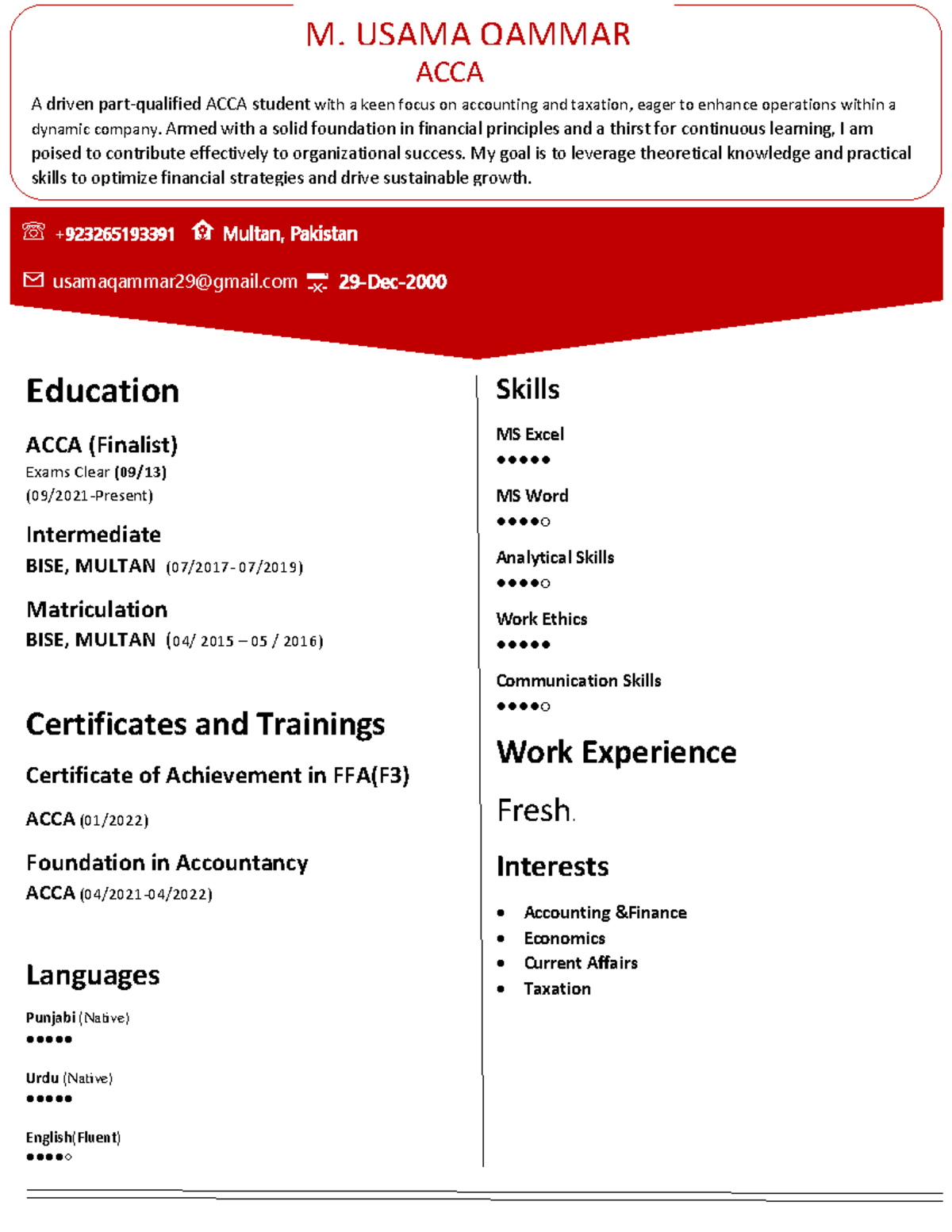 Usama Qammar ACCA-1 - Comprehensive notes - A driven part-qualified ...