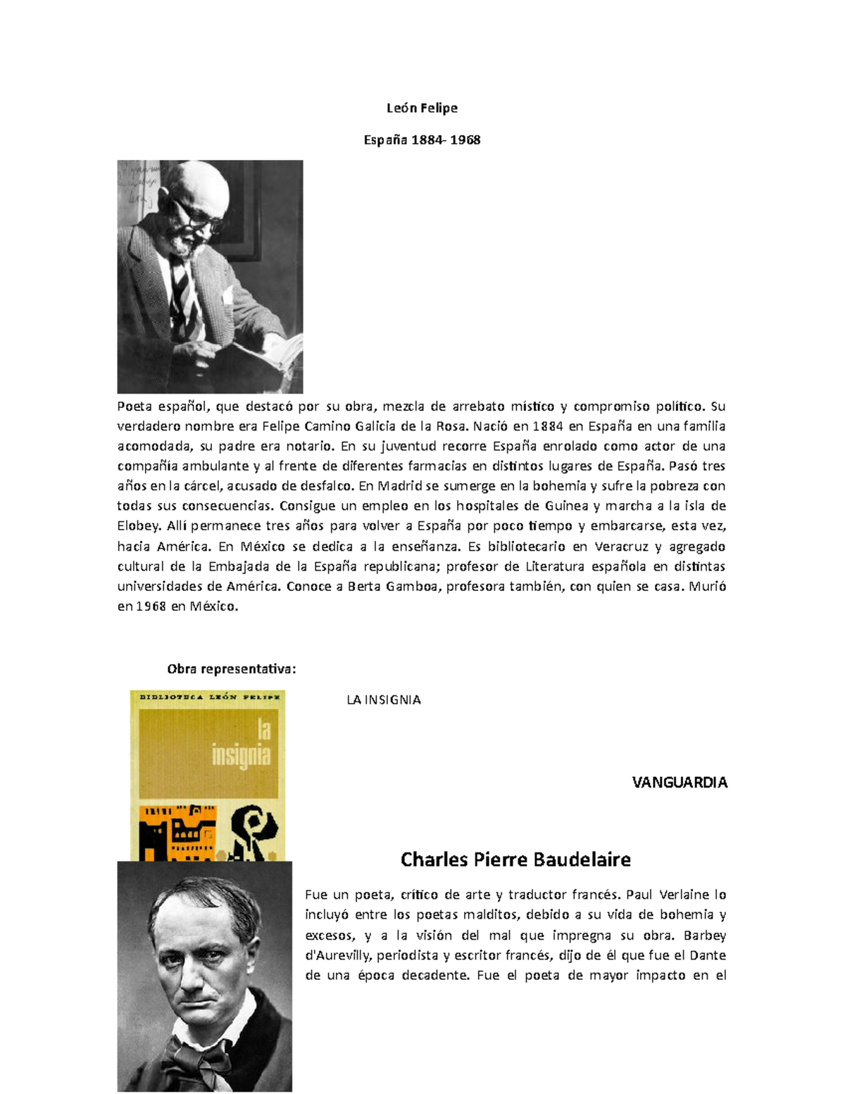 León Felipe - Nota: 6 - León Felipe España 1884- 1968 Poeta español ...