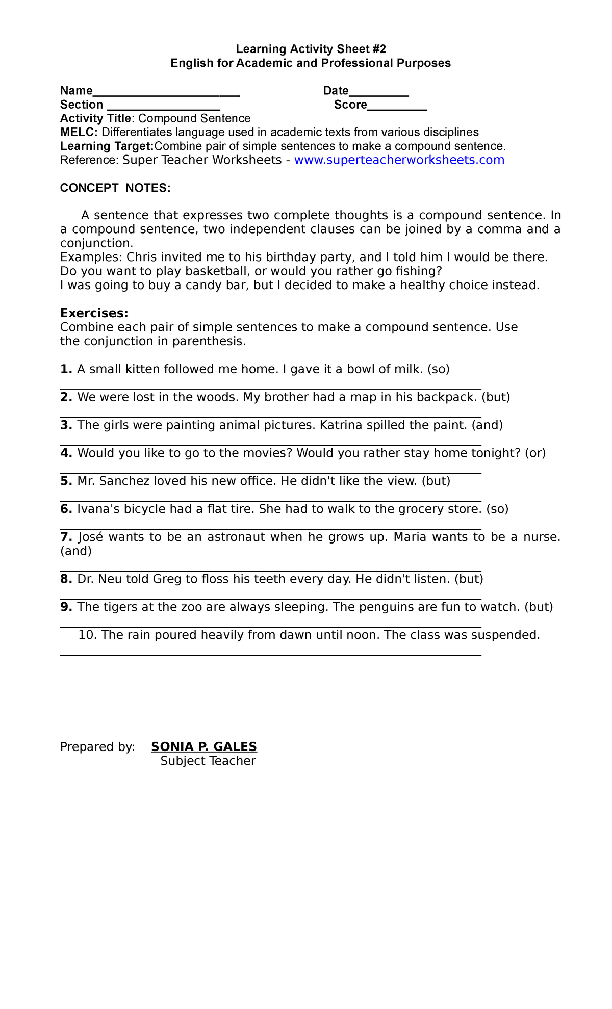 EAPP Activity Sheet Compound Sentence Learning Activity Sheet eapp-activity-sheet-compound-sentence-learning-activity-sheet