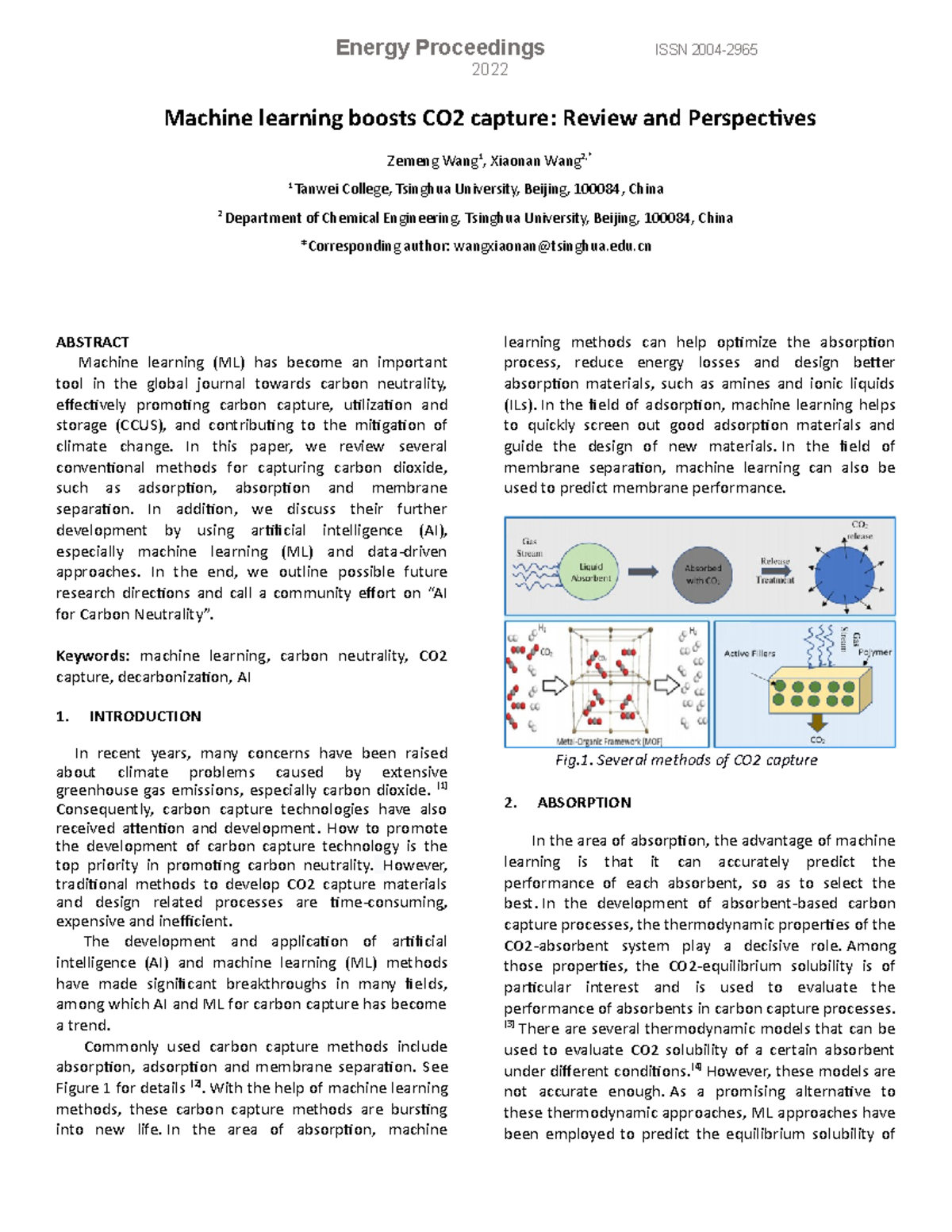 Machine learning boosts CO2 capture Review and Perspectives - Energy ...