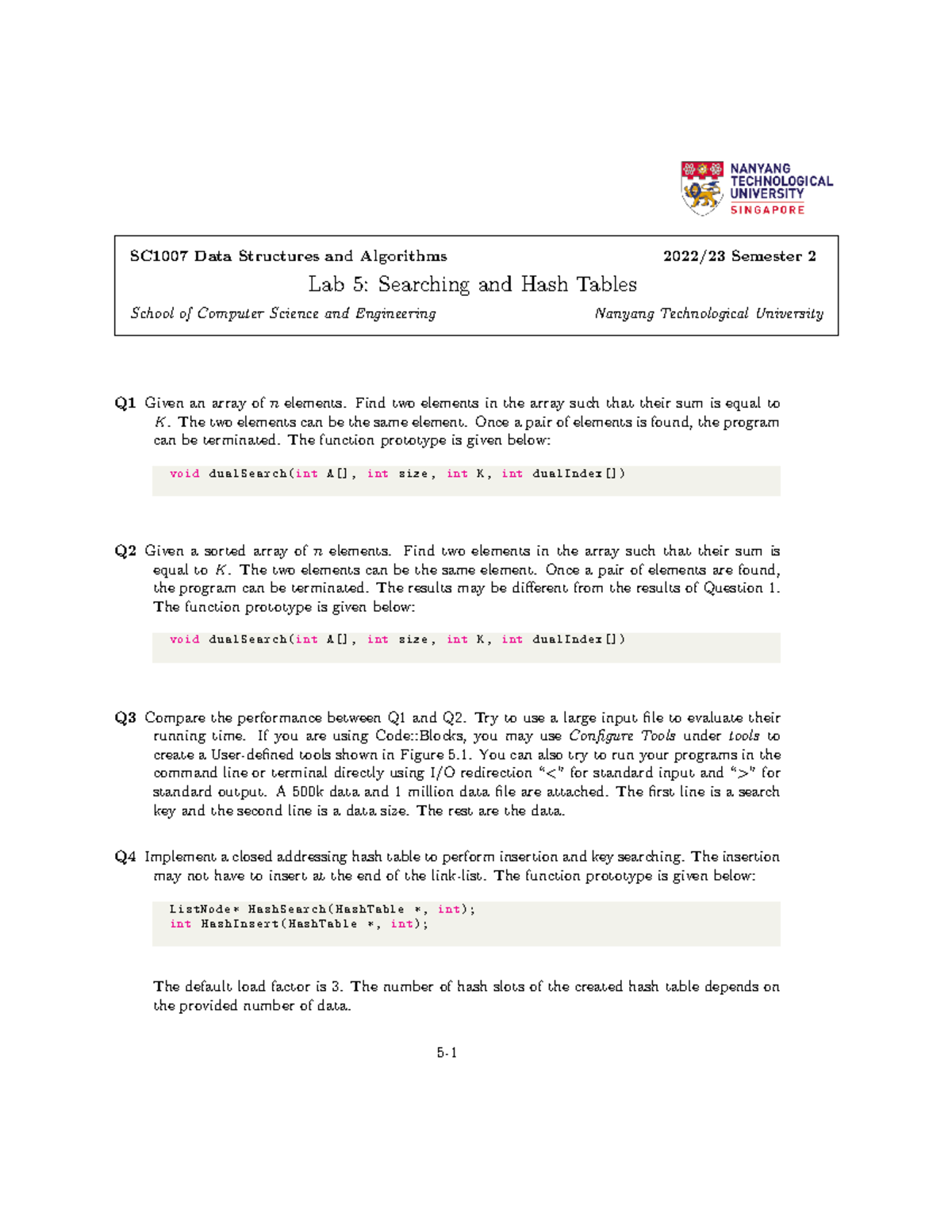 Lab5 - Lab 5 Data Structure - NTU - Studocu