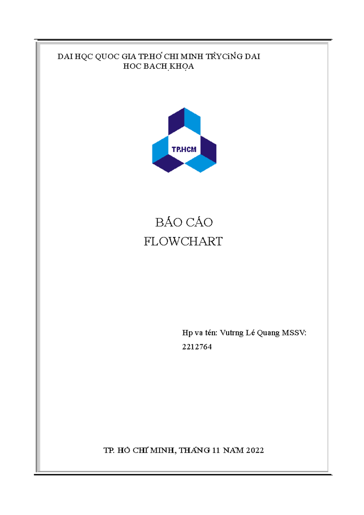 Flowchart - bbbb - DAI HQC QUOC GIA TP CHI MINH TRYCiNG DAI HOC BACH ...