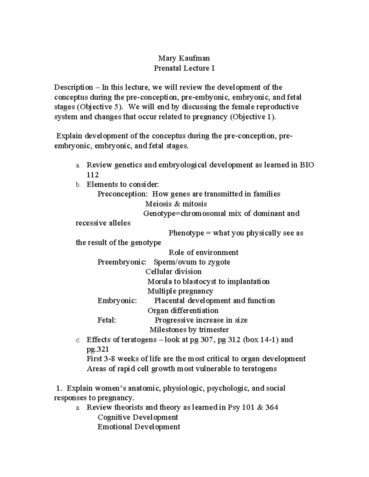 Pregnancy - This document summaries the development of the conceptus ...